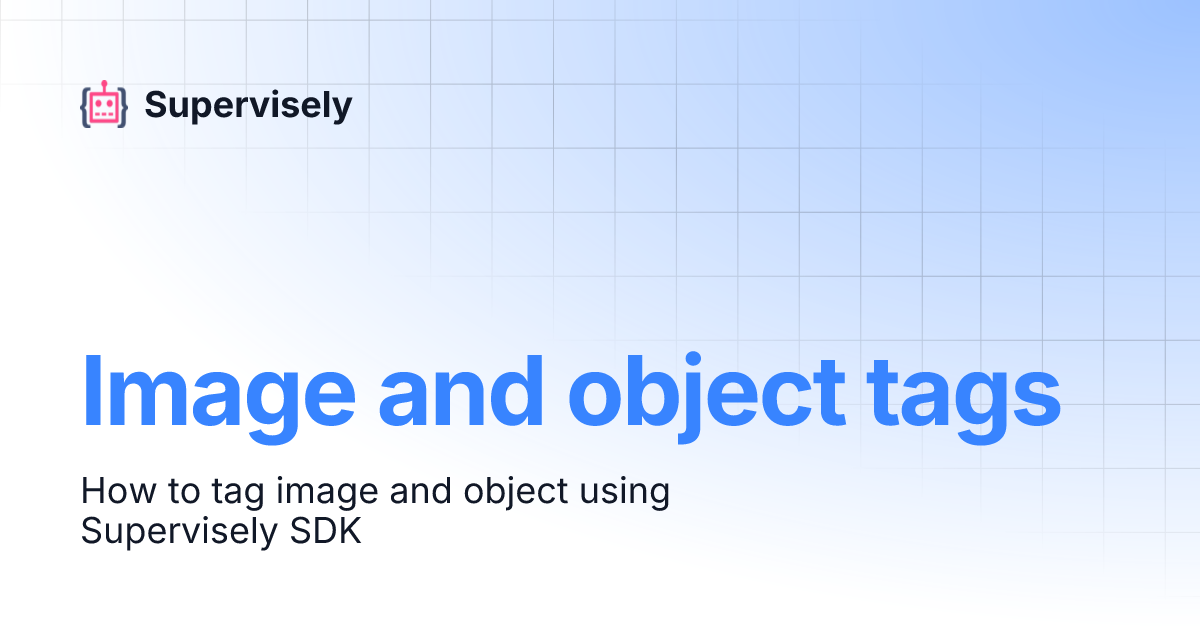 Image and object tags | Supervisely